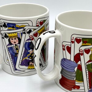Vintage Ceramic Coffee Mugs | Card Game Mugs | Mugs With Face Cards ...