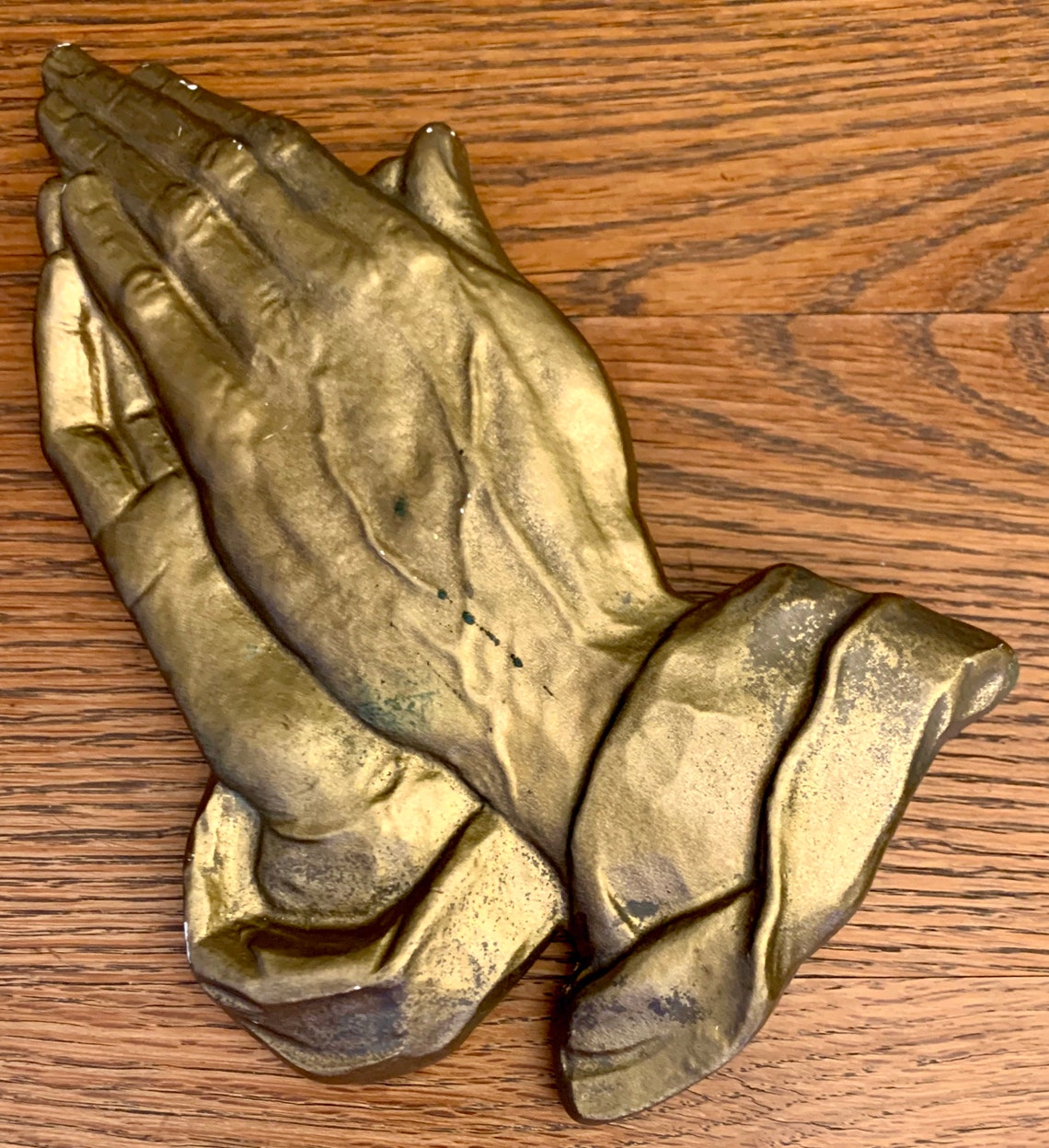 Vintage Ceramic Plaster Praying Hands Wall Plaque | Framed Vatican Art ...