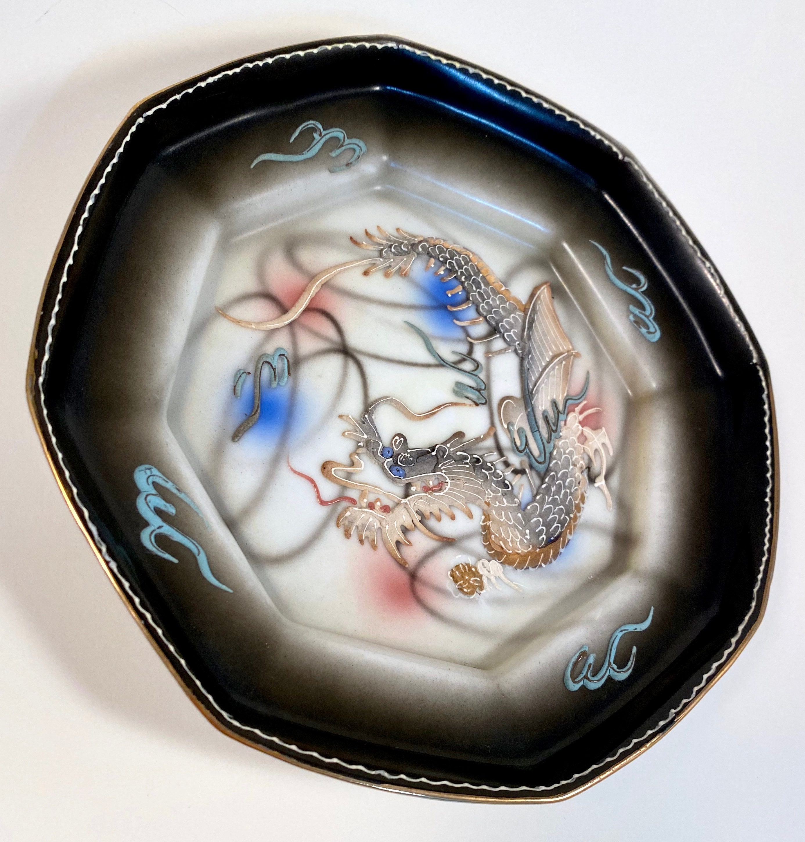 Vintage Japanese Dragon Ware Dish Maruku China Dragonware - Etsy