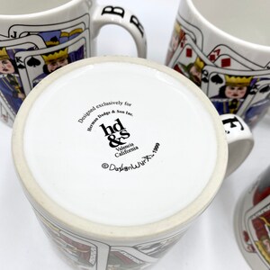 Vintage Ceramic Coffee Mugs | Card Game Mugs | Mugs With Face Cards ...
