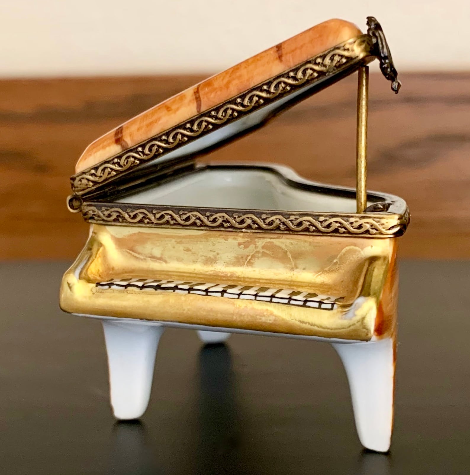 Limoges Piano Trinket Box | Limoges Hinged Box | Grand Piano Trinket ...