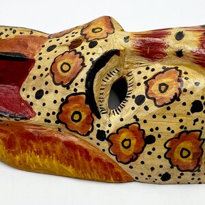 Carved and Painted Mask Decor | Indigenous Folk Art Mask | Lion Mask ...