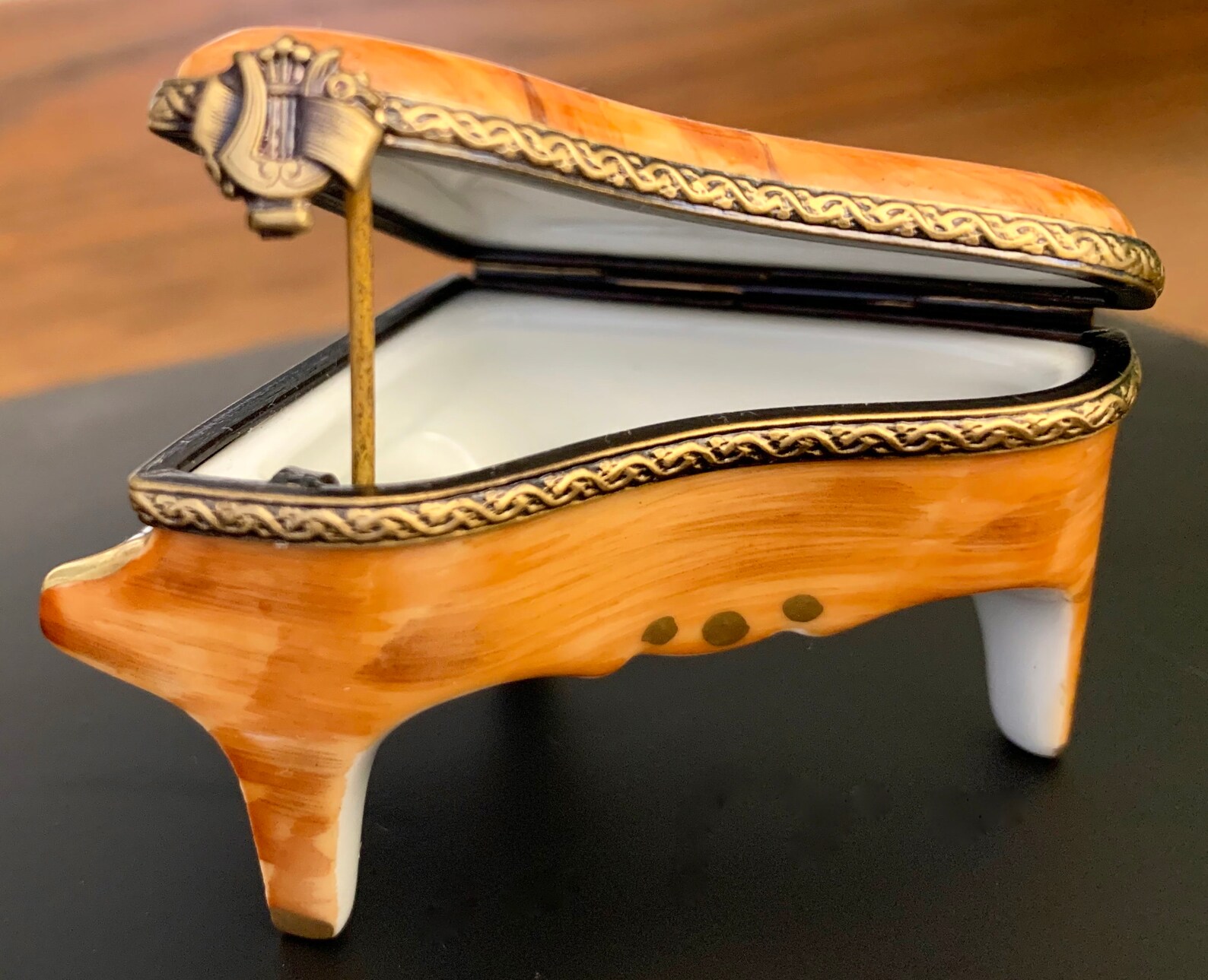 Limoges Piano Trinket Box | Limoges Hinged Box | Grand Piano Trinket ...