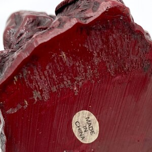 Vintage Red Resin Chinese Wise Man | Chinese Import Figurine | Chinese ...