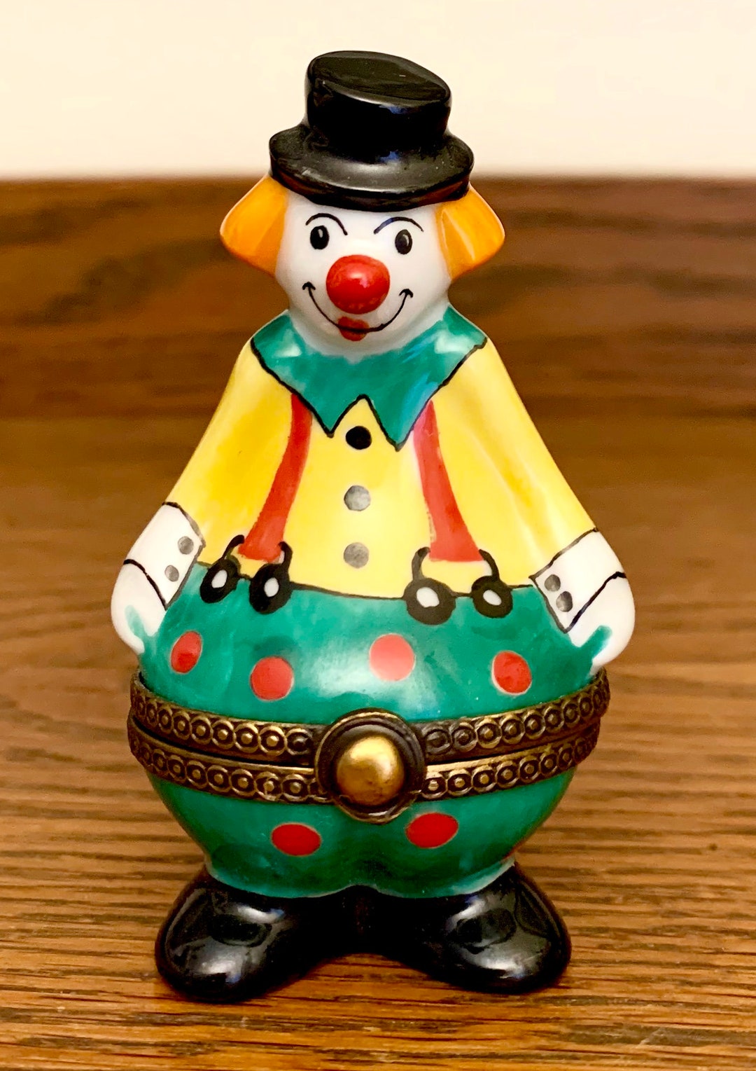 Limoges Circus Clown Trinket Box | Limoges Porcelain Hinged Box | Cute ...