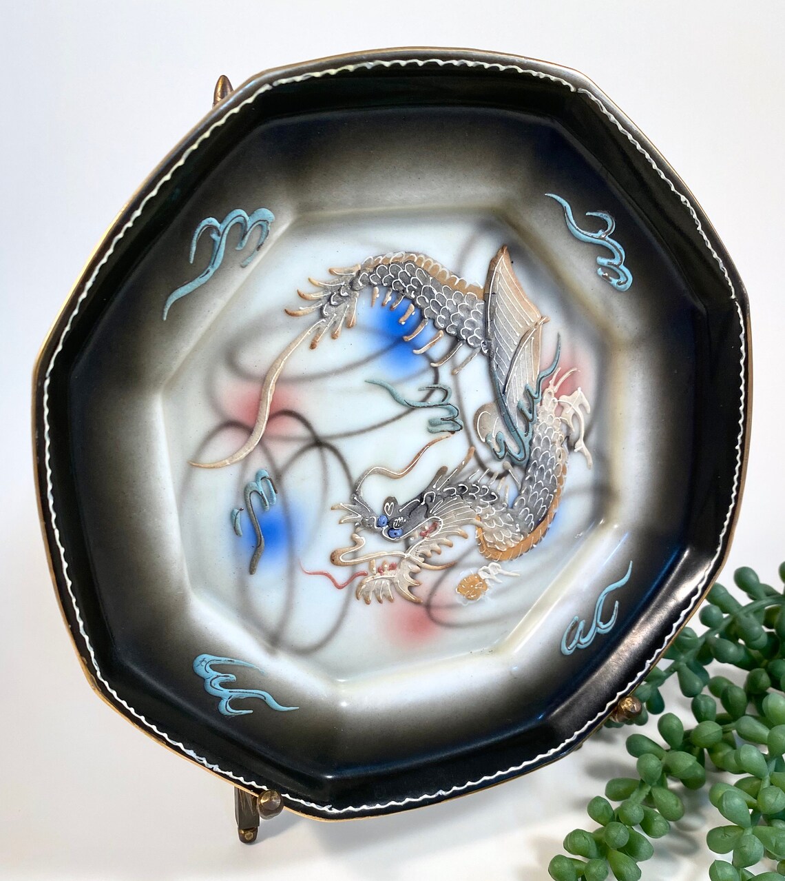 Vintage Japanese Dragon Ware Dish Maruku China Dragonware - Etsy