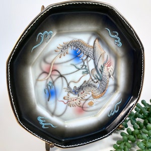 Vintage Japanese Dragon Ware Dish | Maruku China Dragonware Plate ...