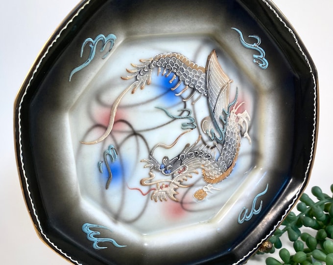 Vintage Japanese Dragon Ware Dish Maruku China Dragonware Plate ...