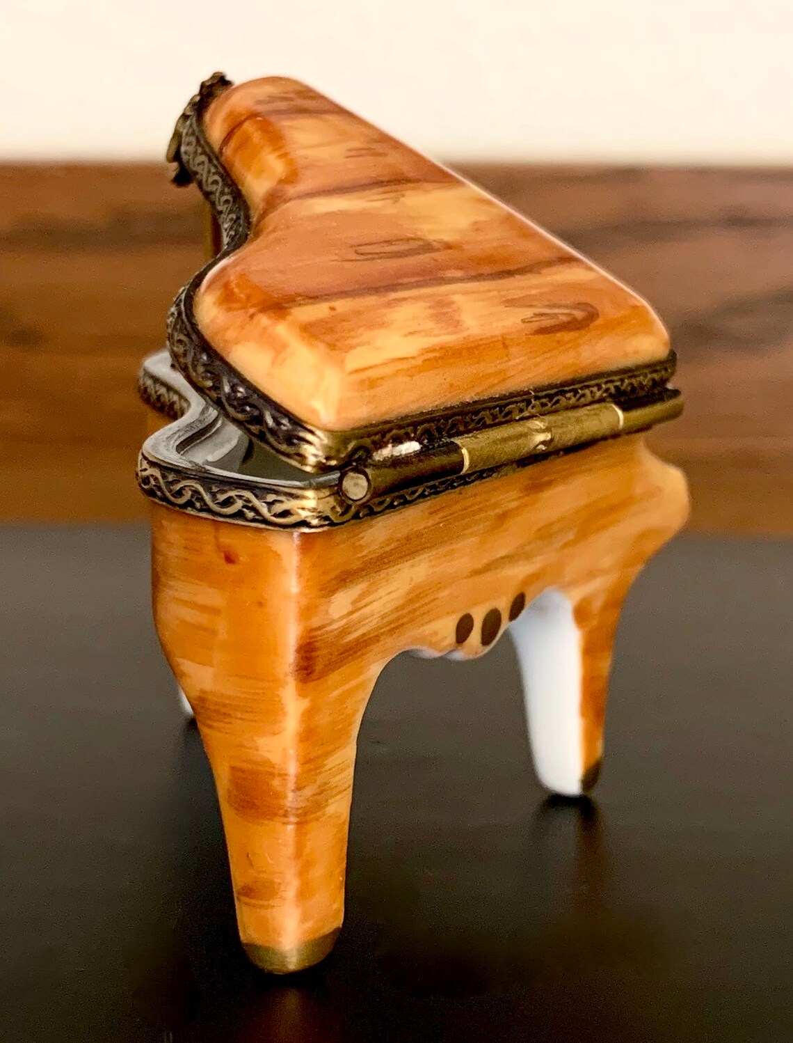 Limoges Piano Trinket Box | Limoges Hinged Box | Grand Piano Trinket ...