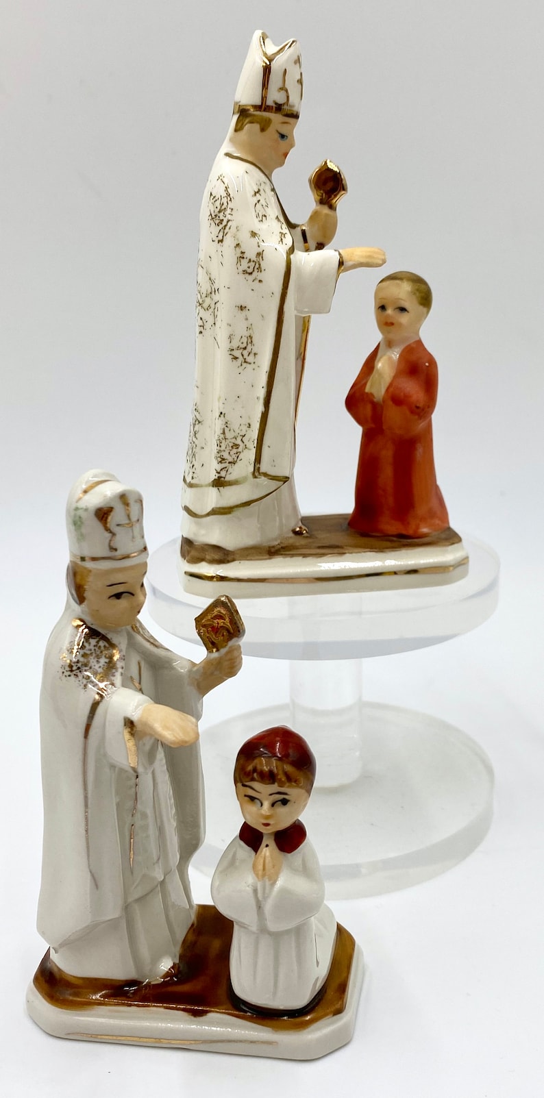 Vintage First Holy Communion Figurines Painted Ceramic - Etsy