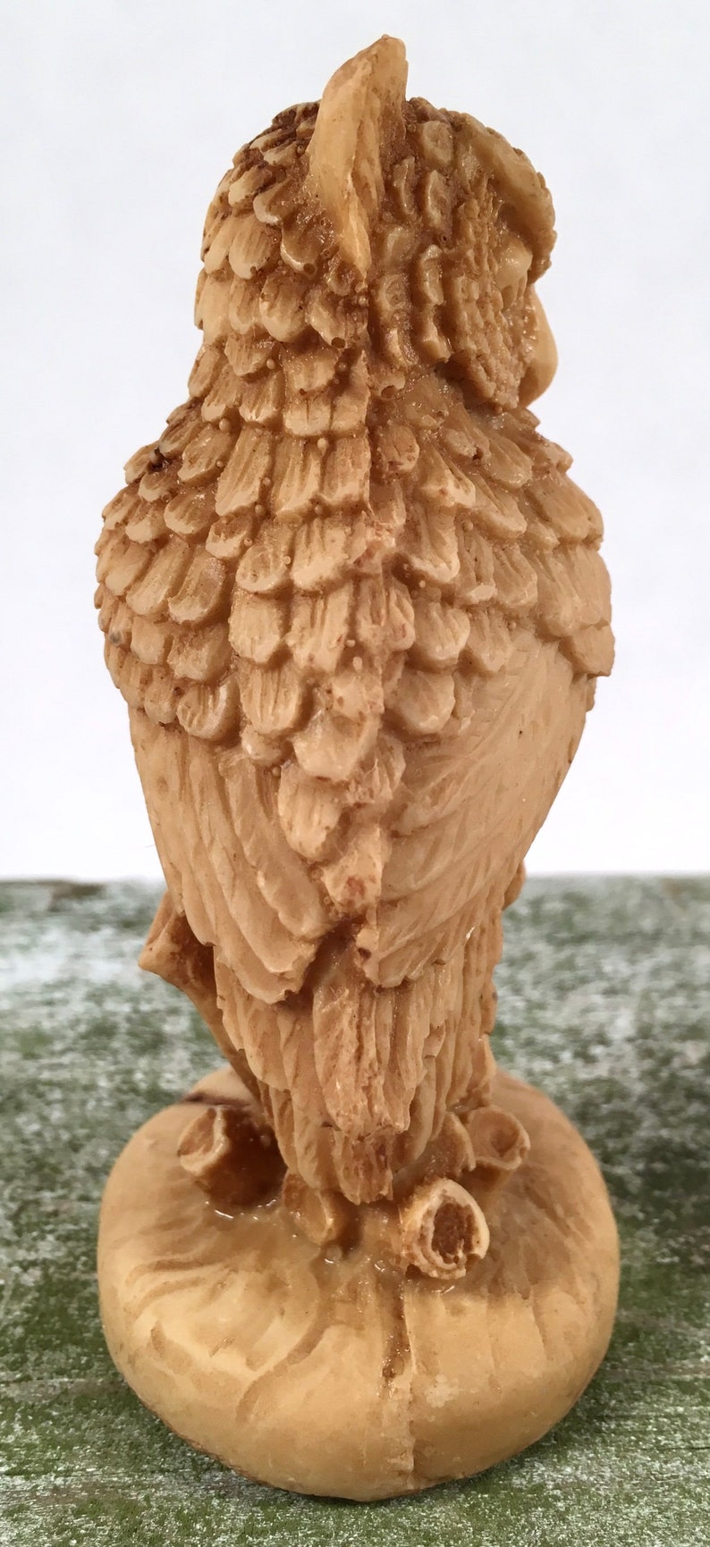 Vintage Carved Resin Owl Statue | Owl Figurine | Owl Sculpture | Owl ...