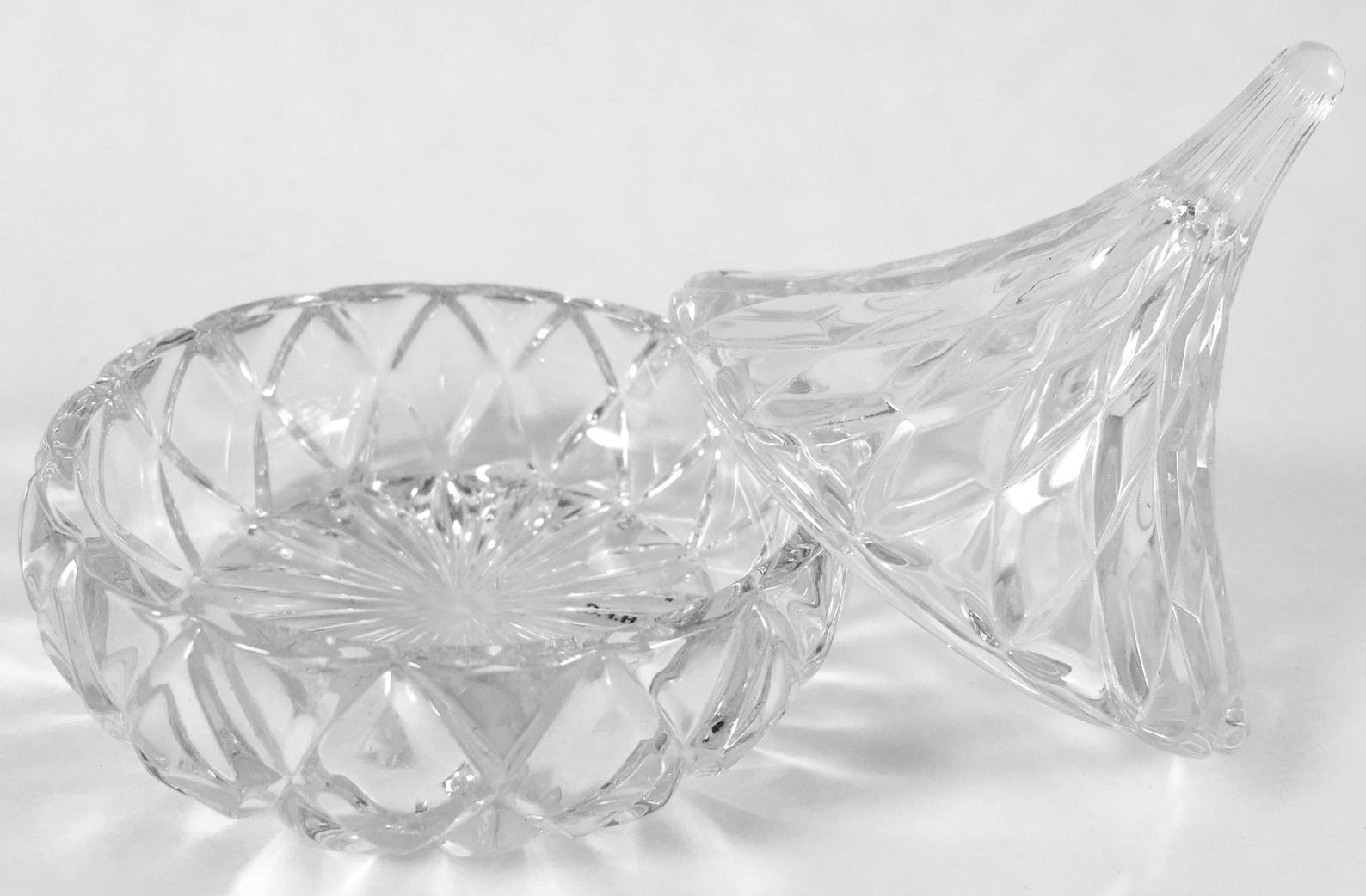 Sweet Vintage Clear Glass Cut Crystal Pressed Glass - Etsy
