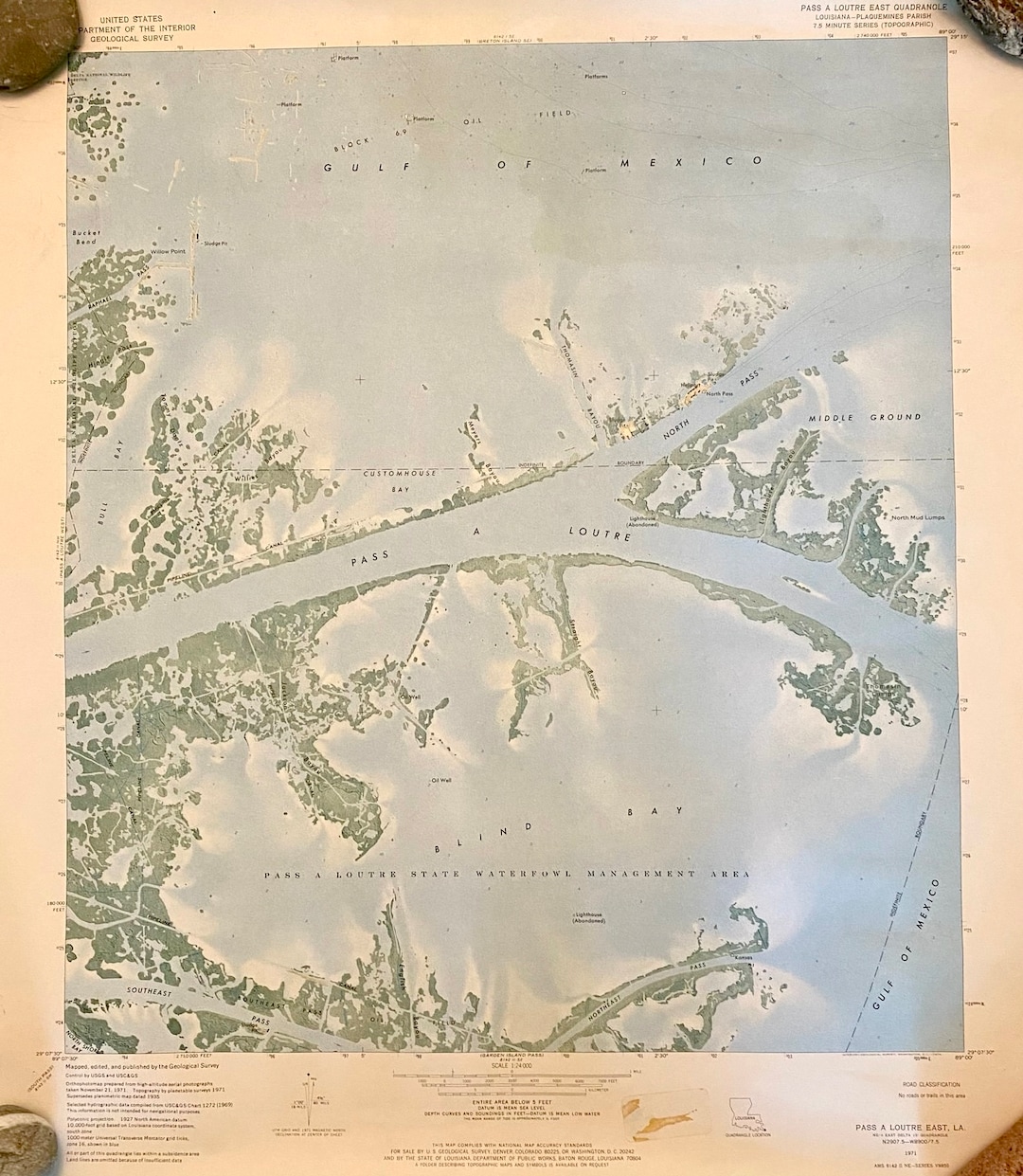 TWO Vintage Topo Maps | Pass A Loutre East and Garden Island Pass ...