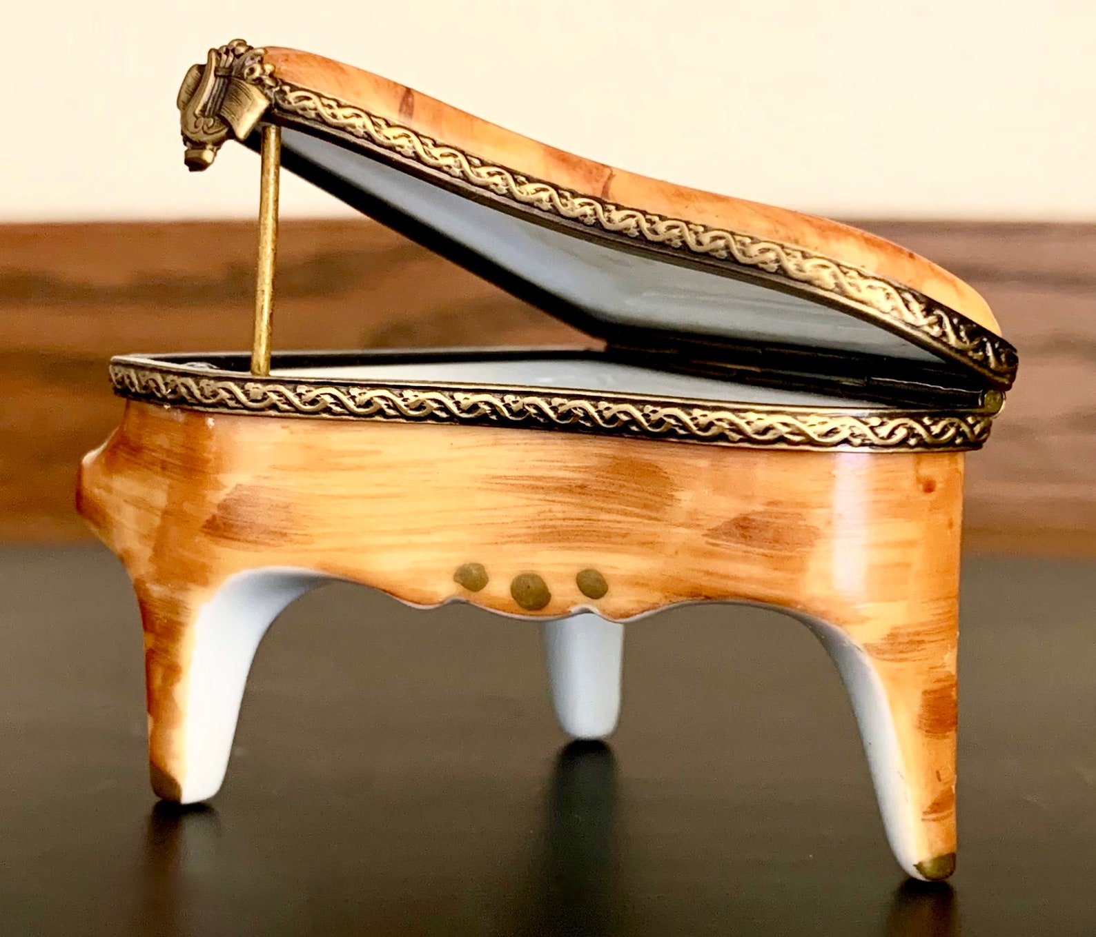 Limoges Piano Trinket Box | Limoges Hinged Box | Grand Piano Trinket ...