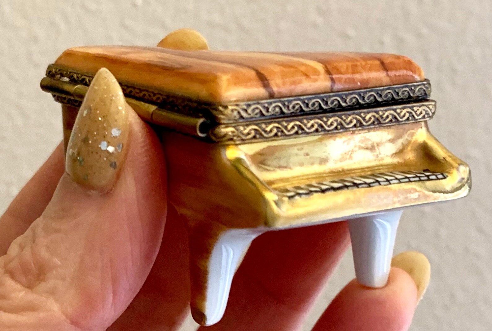 Limoges Piano Trinket Box | Limoges Hinged Box | Grand Piano Trinket ...