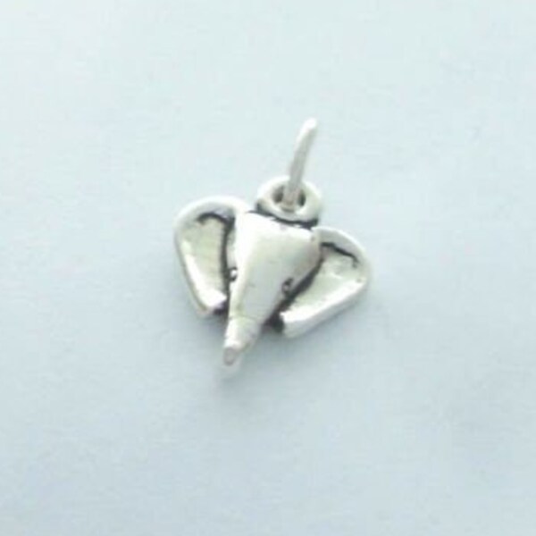Small Elephant Charm - Etsy