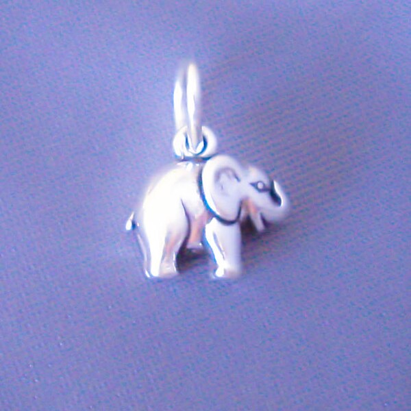 Small Elephant Charm - Etsy