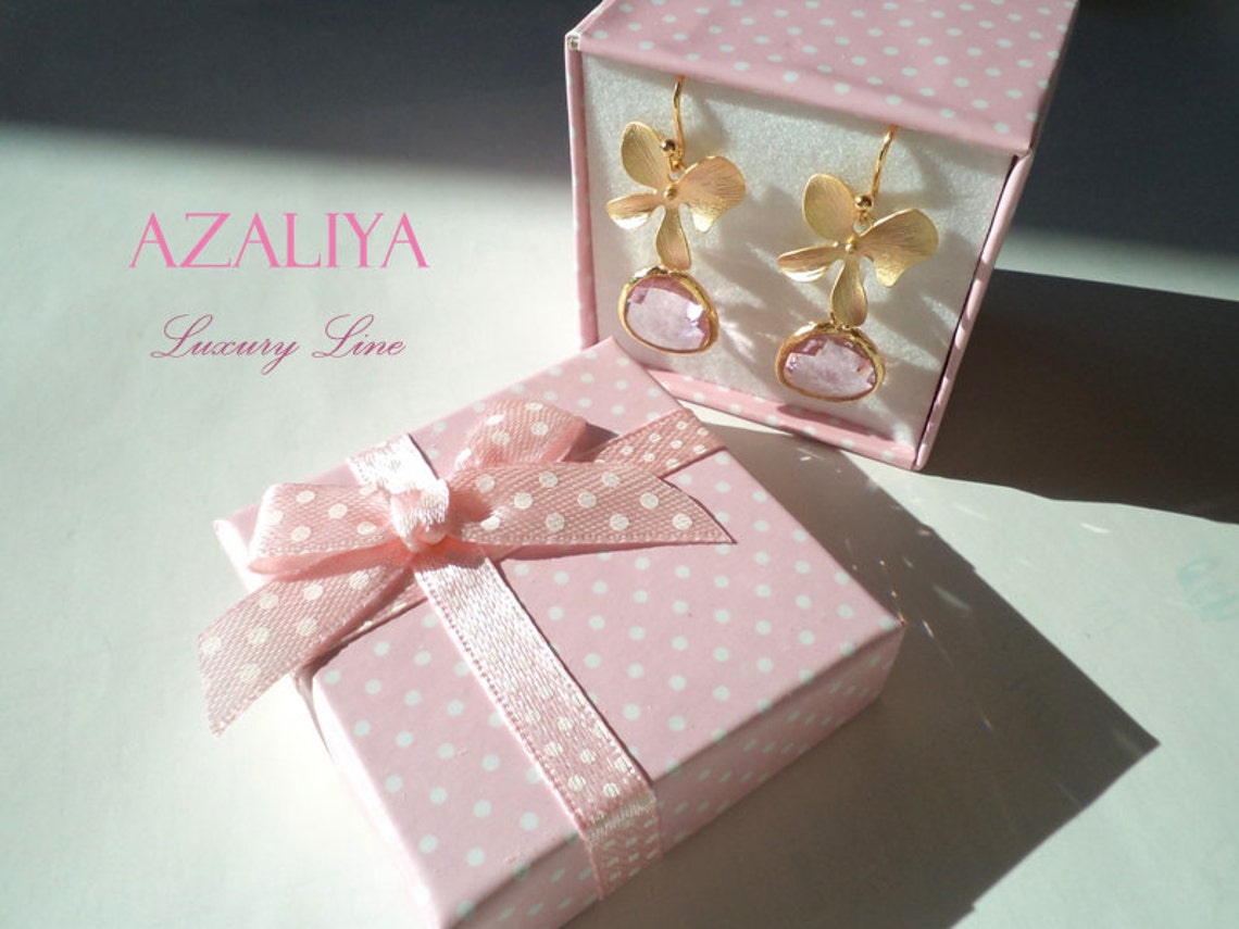 Orchid Earrings Amethyst Crystal. Azaliya Luxury Line. Party Earrings ...