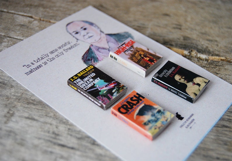 J. G. Ballard's Miniature Book Magnets Set - Etsy