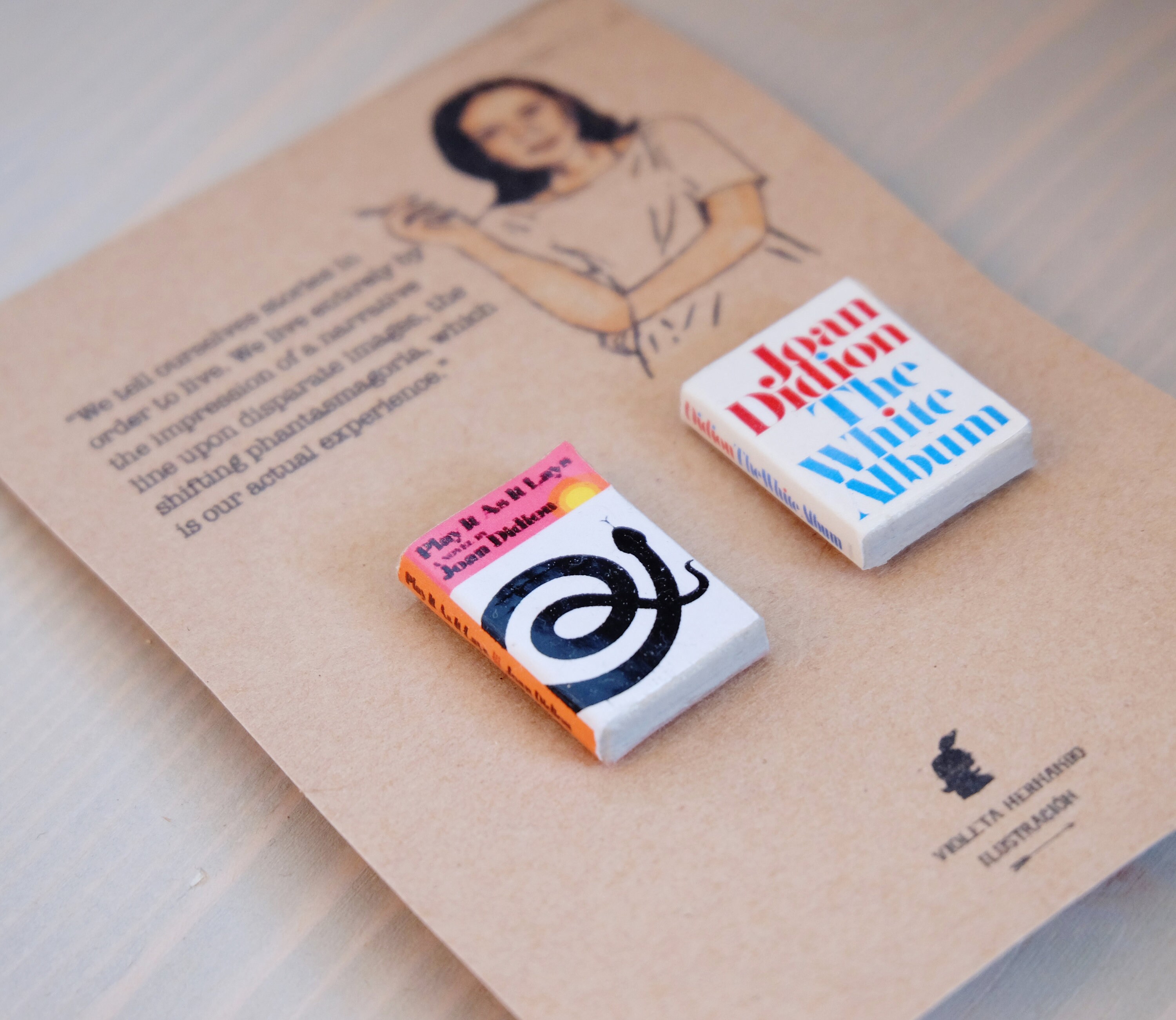 Joan Didion's Miniature Book Pins Set/ the White Album Pin / Play It as ...