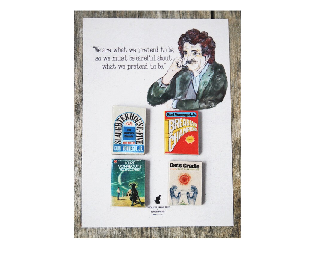 Kurt Vonnegut's Miniature Book Magnets Set - Etsy