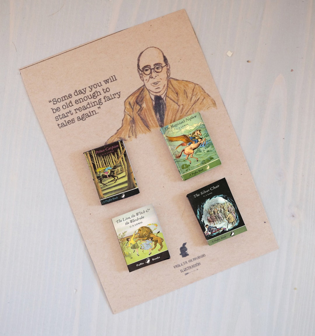 Puffins Classics C.S Lewis Miniature Book Magnets Set/ Narnia Magnet ...