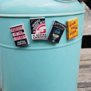Agatha Christie's Miniature Book Magnets Set - Etsy