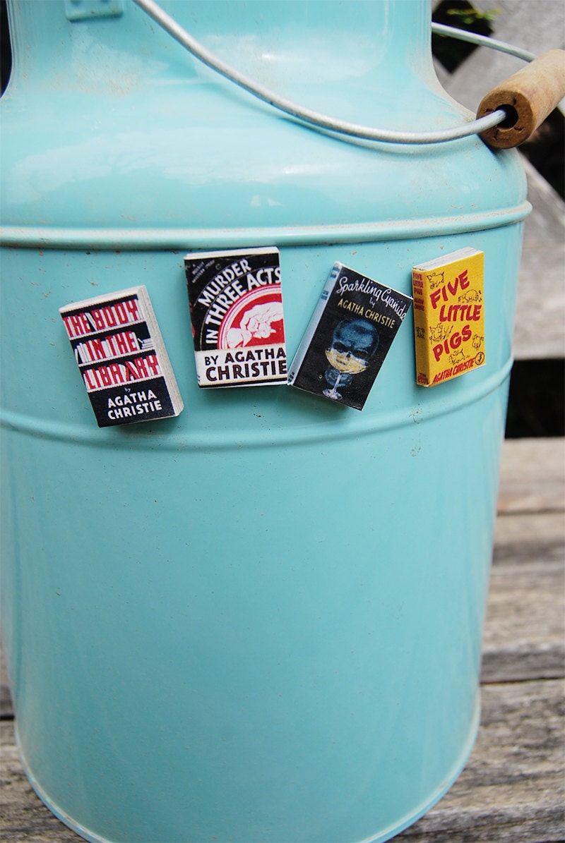 Agatha Christie's Miniature Book Magnets Set - Etsy