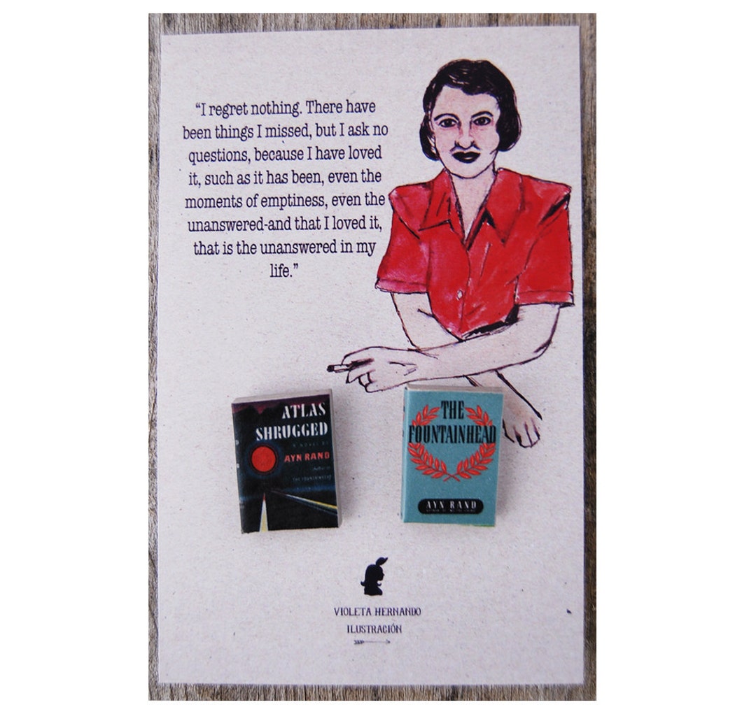 Miniature Book Pins Set of Ayn Rand's Novels - Etsy