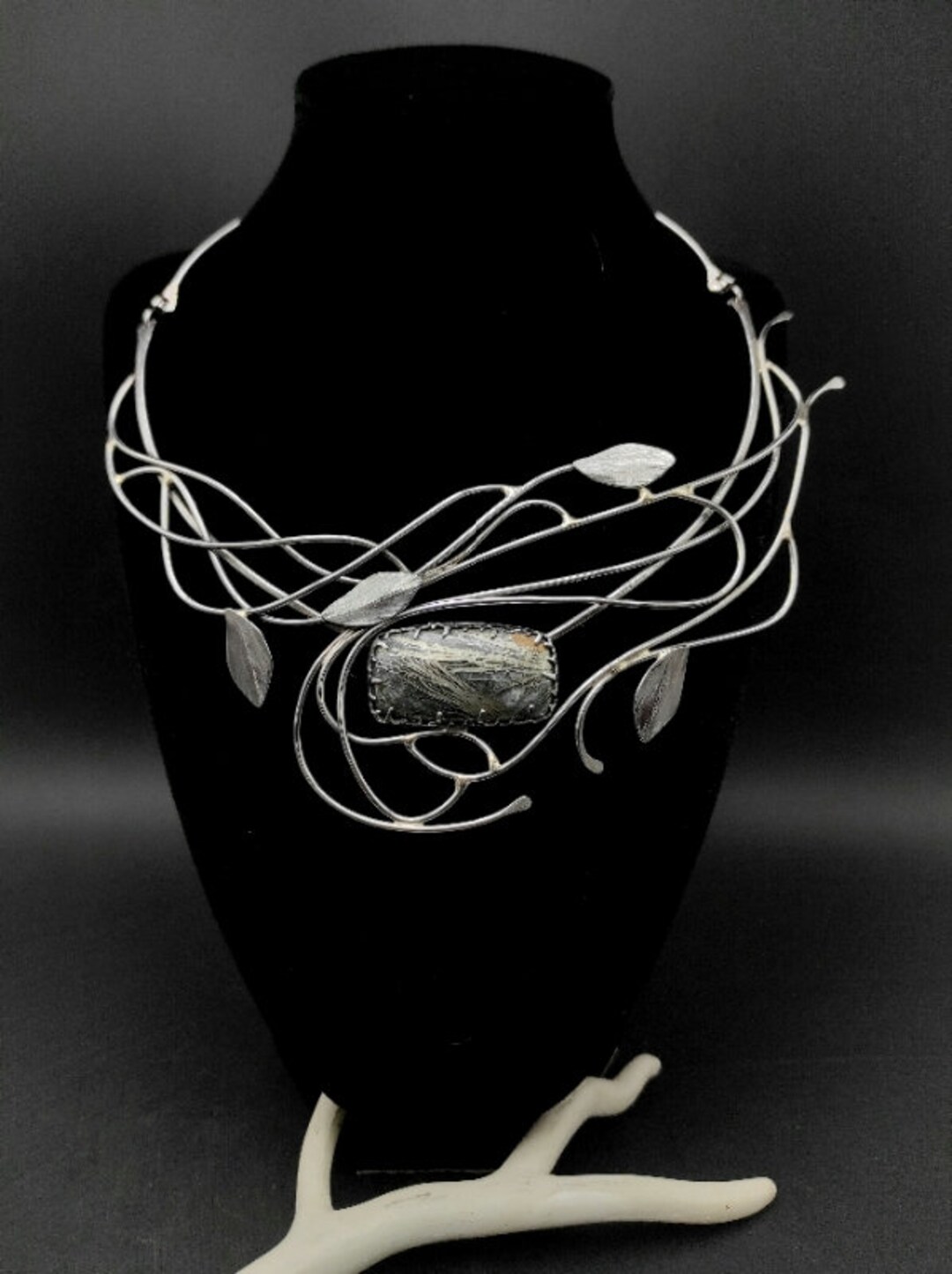 Victorian Necklace Pyrite Stainless Ash Leaf, "the Appeased Woman ...