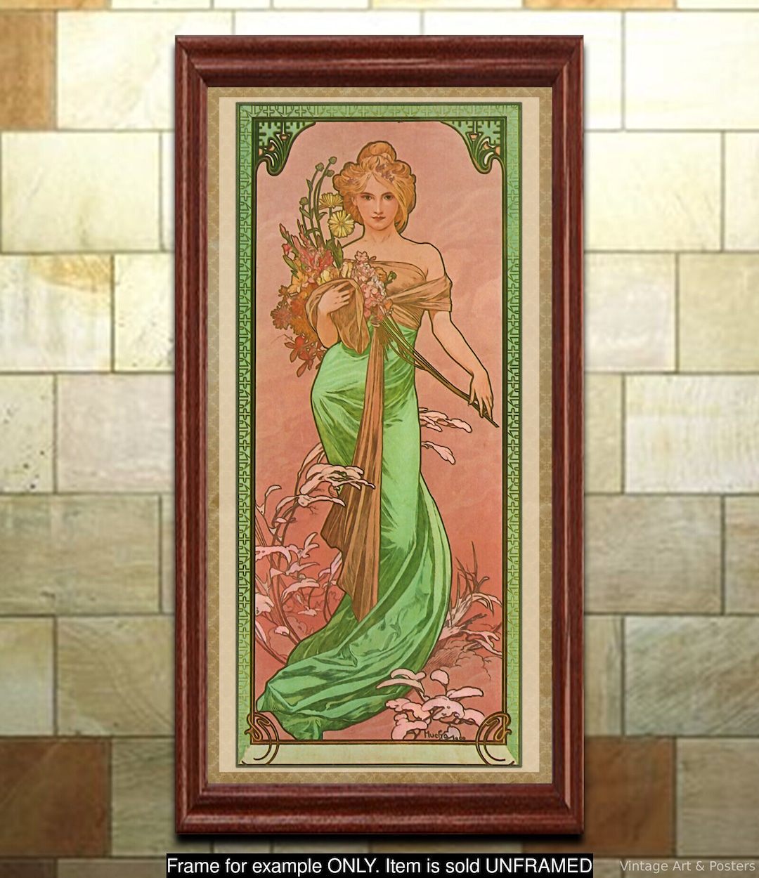 Mucha Art Nouveau Print: Spring, Vintage Bohemian Decor Wall Art - Etsy