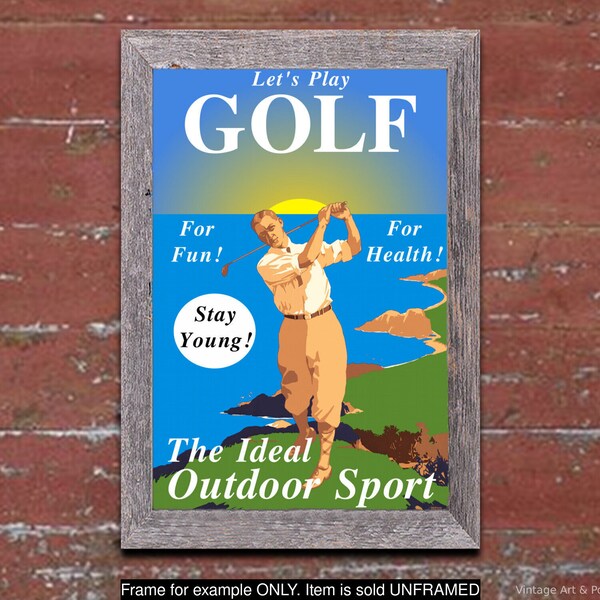 Golf Motivational Poster - Etsy