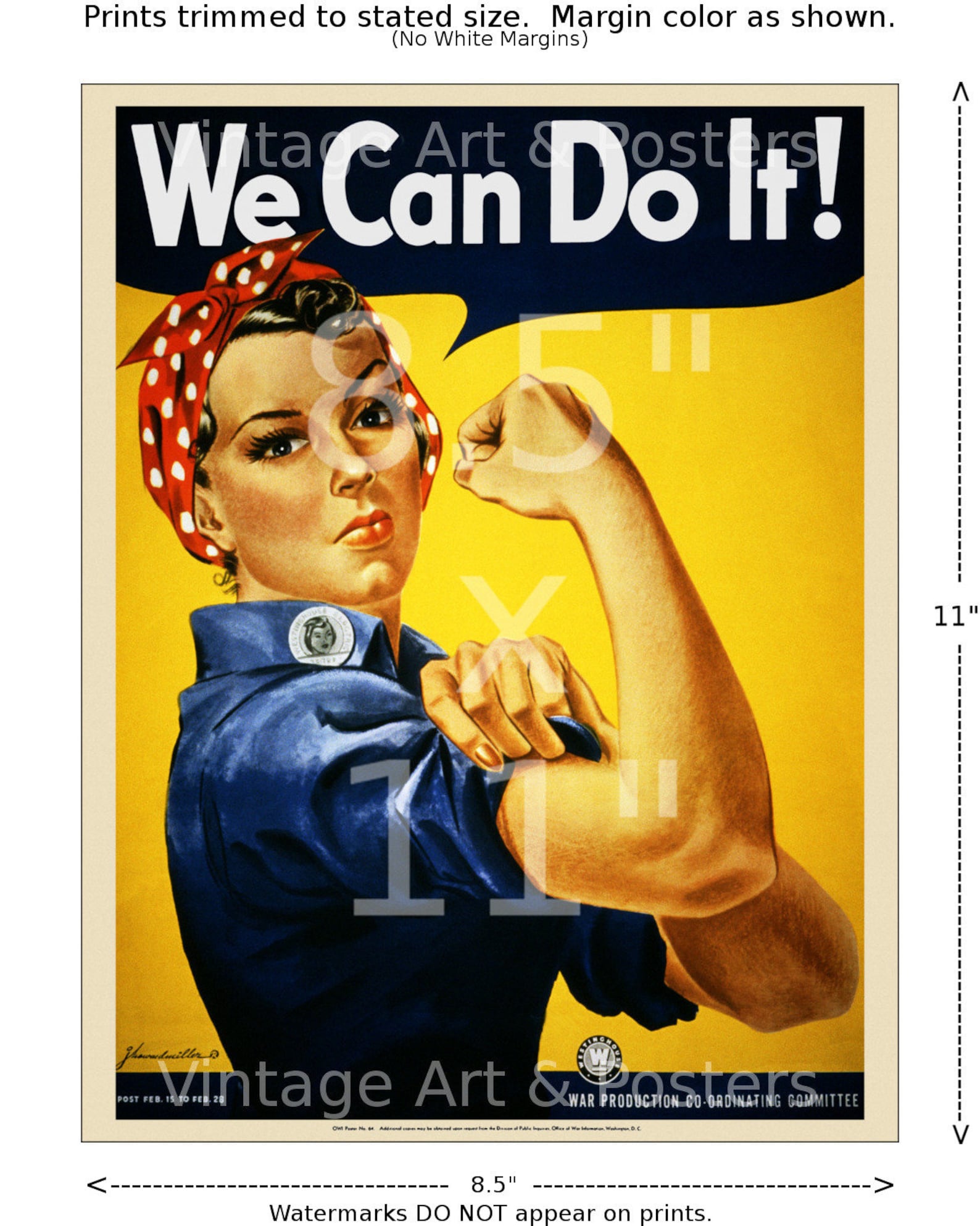 US Propaganda Poster Rosie the Riveter We Can Do It - Etsy Canada
