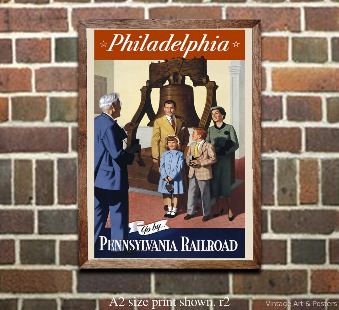 Travel Poster: "philadelphia - Pennsylvania Railroad" - Etsy