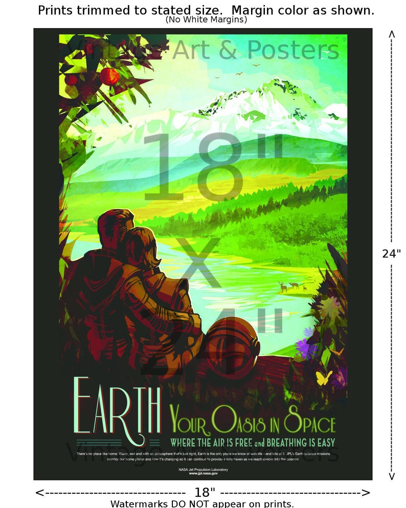 NASA JPL Space Travel Poster Set, Space Tourism, Exoplanet, Sci-fi Art ...