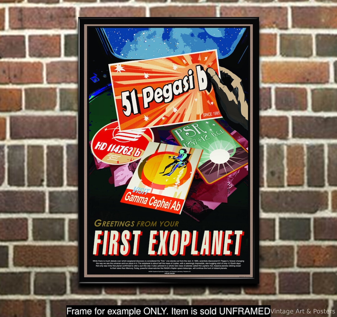 NASA JPL Space Tourism Poster 51 Pegasi B "first Exoplanet", Space ...