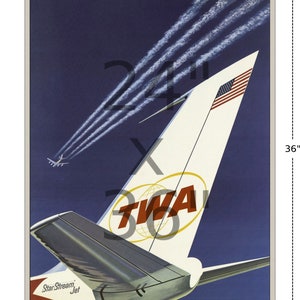 Vintage TWA Travel Poster: Starstream Jets, Aviation Art Print - Etsy