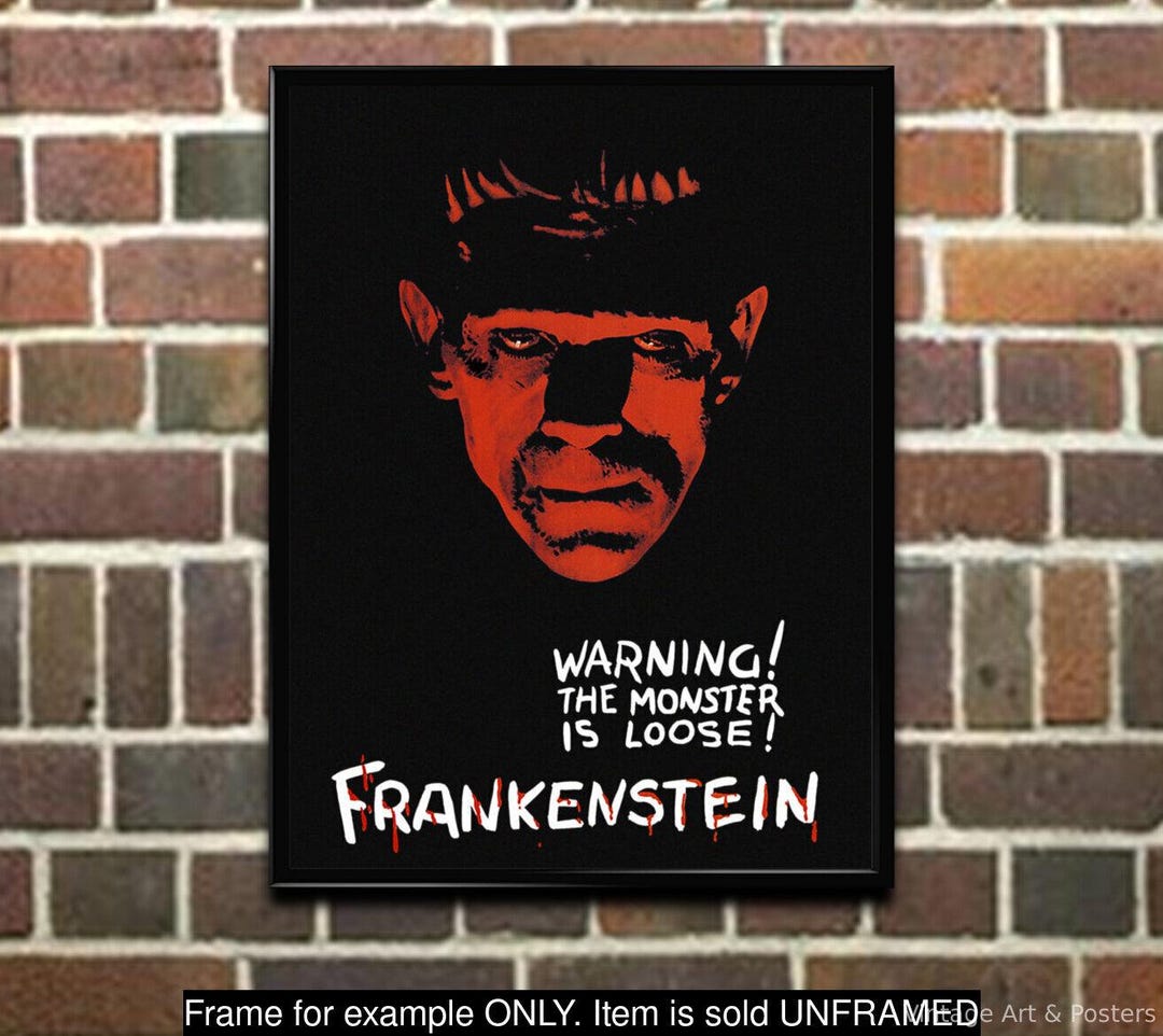 Movie Poster, Frankenstein, Lobby Card, Vintage Print, Wall Art for ...