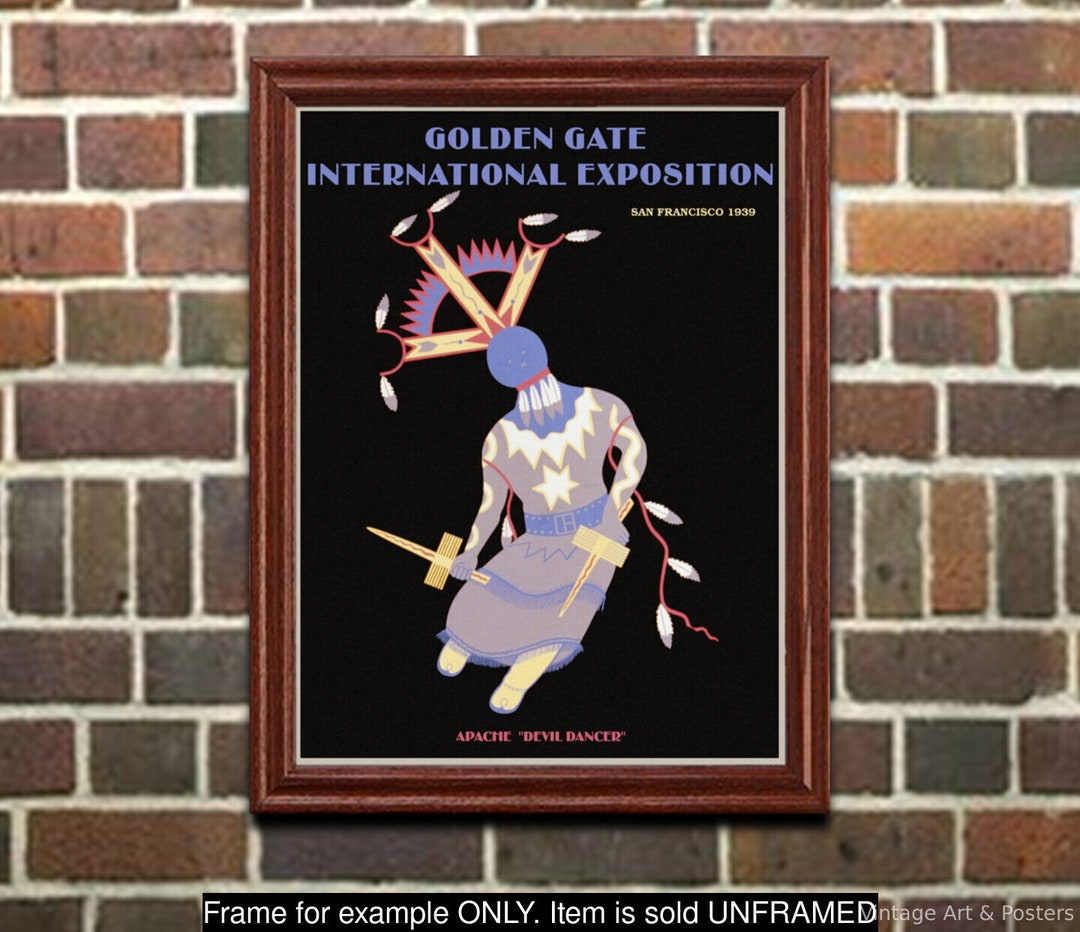 Apache Devil Dancer Art Print Poster 1939 Golden Gate International ...