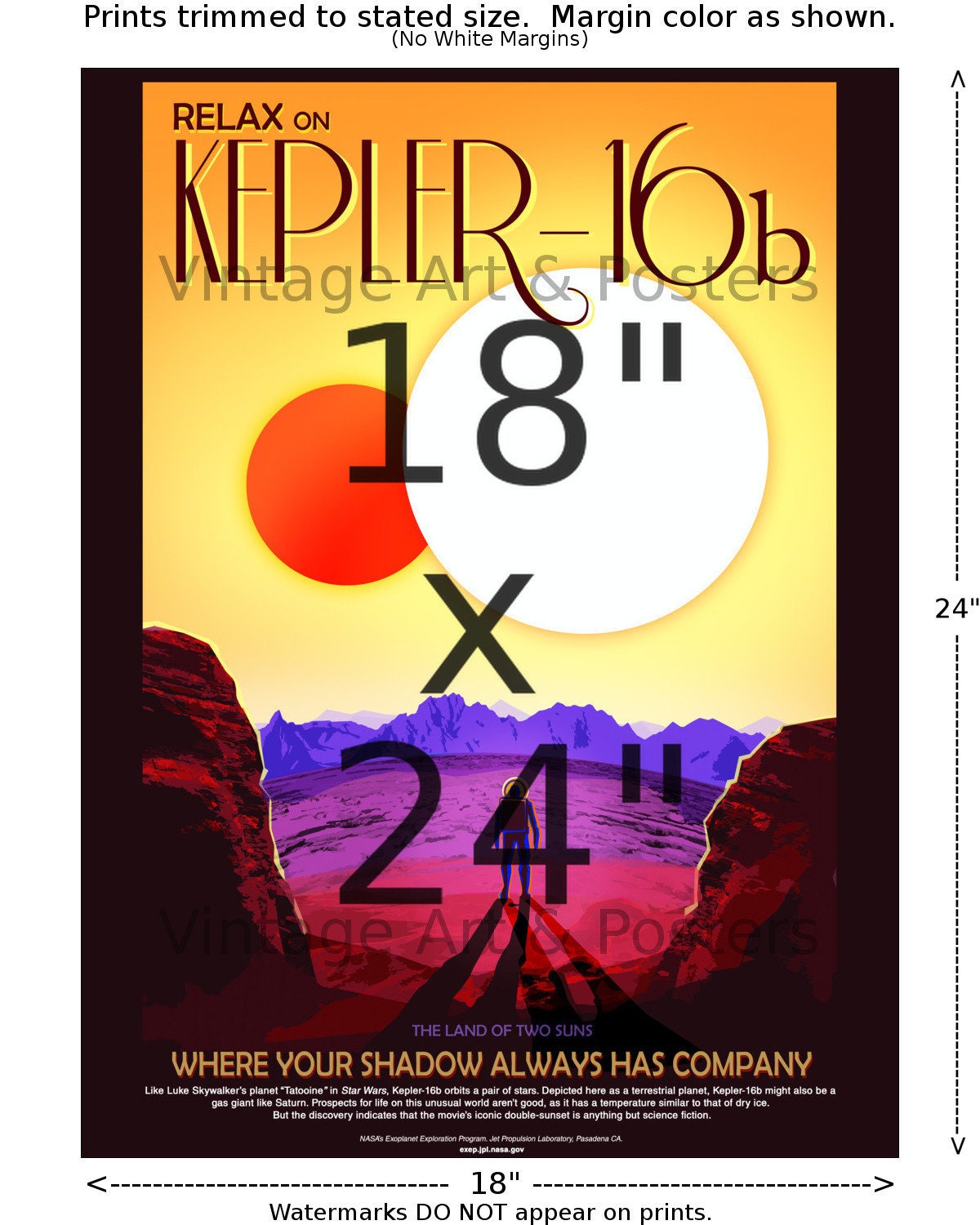 Kepler 16b Nasa Vintage Posters
