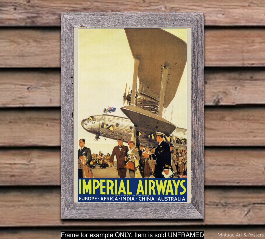 Vintage Travel Poster: Imperial Airways, Vintage Art Print - Etsy