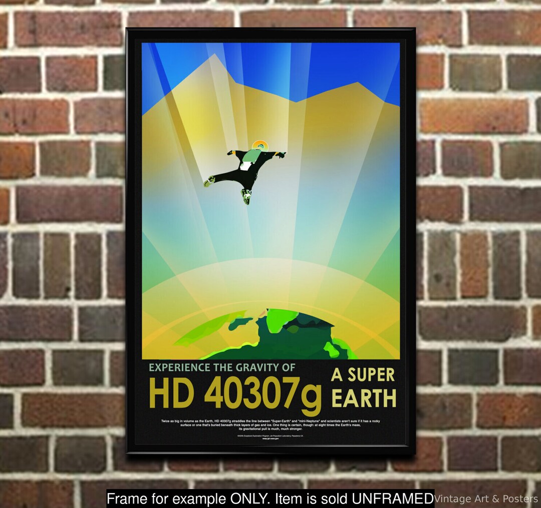 NASA JPL Space Poster: "hd 40307g - A Super Earth", Exoplanet Series ...