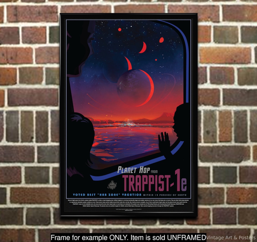 NASA JPL Space Tourism Poster Trappist-1e, Exoplanet Space Tourism ...