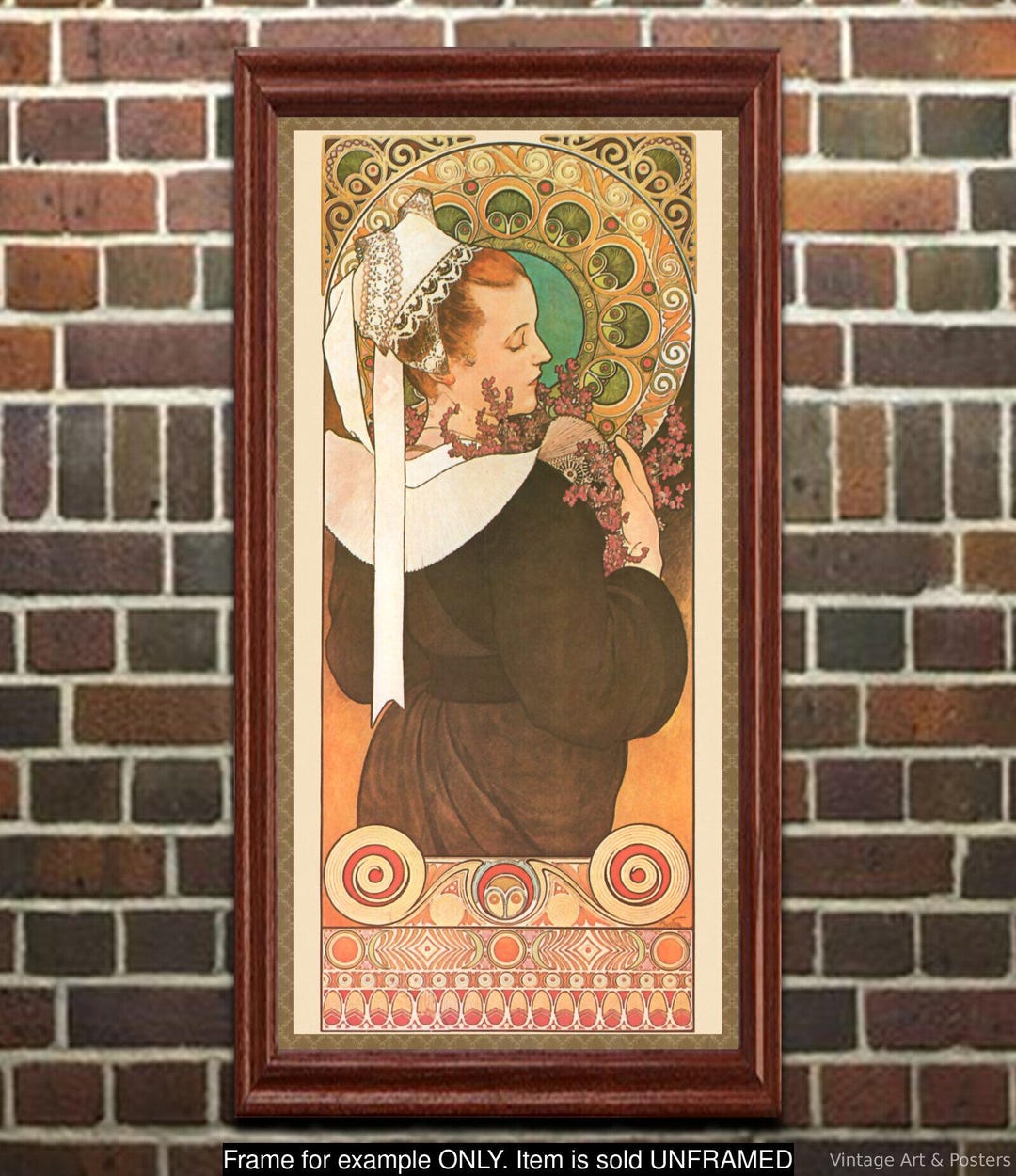 Mucha Art Nouveau "heather" Print: Bohemian Theater Poster Wall Art - Etsy