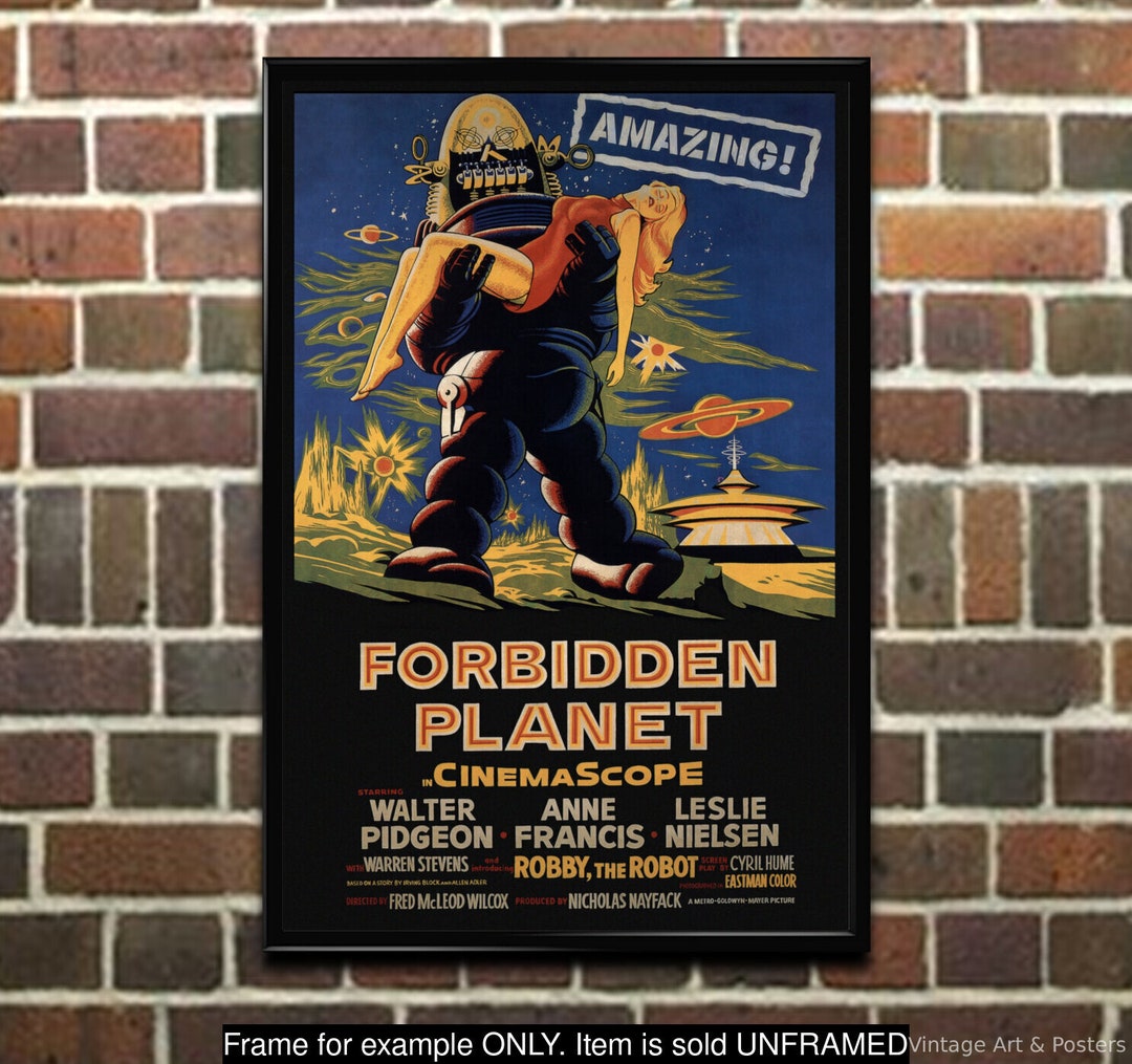 Movie Poster: "forbidden Planet", Sci-fi Film Lobby Card Art Print - Etsy