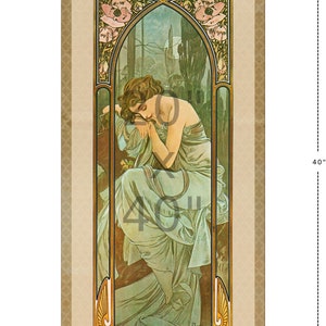 Art Nouveau Print, Mucha, Night's Rest, Times of the Day Series ...