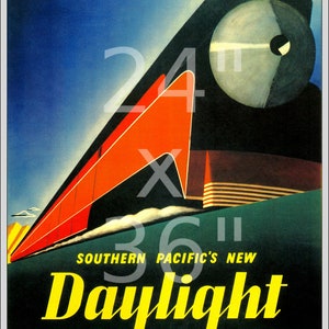 Travel Poster: "daylight Express - Southern Pacific Railroad" - Etsy