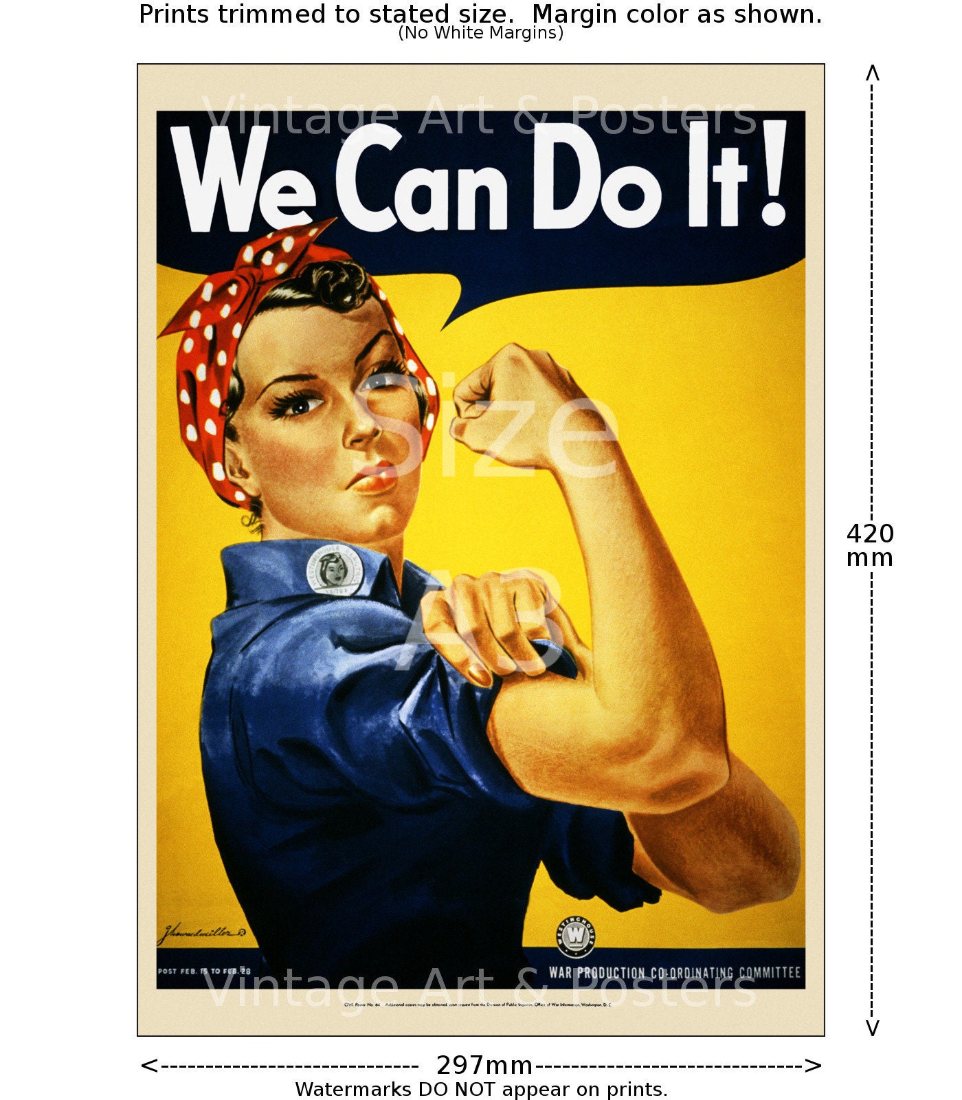 US Propaganda Poster Rosie the Riveter We Can Do It - Etsy Canada