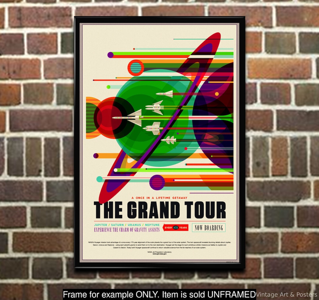 NASA JPL Space Poster: "grand Tour" Sci-fi Wall Art Print - Etsy