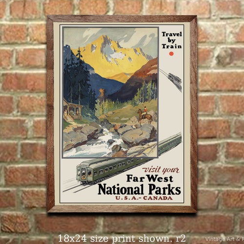 Railroad Train Poster Railroad Train Print Train Wall Art - Etsy